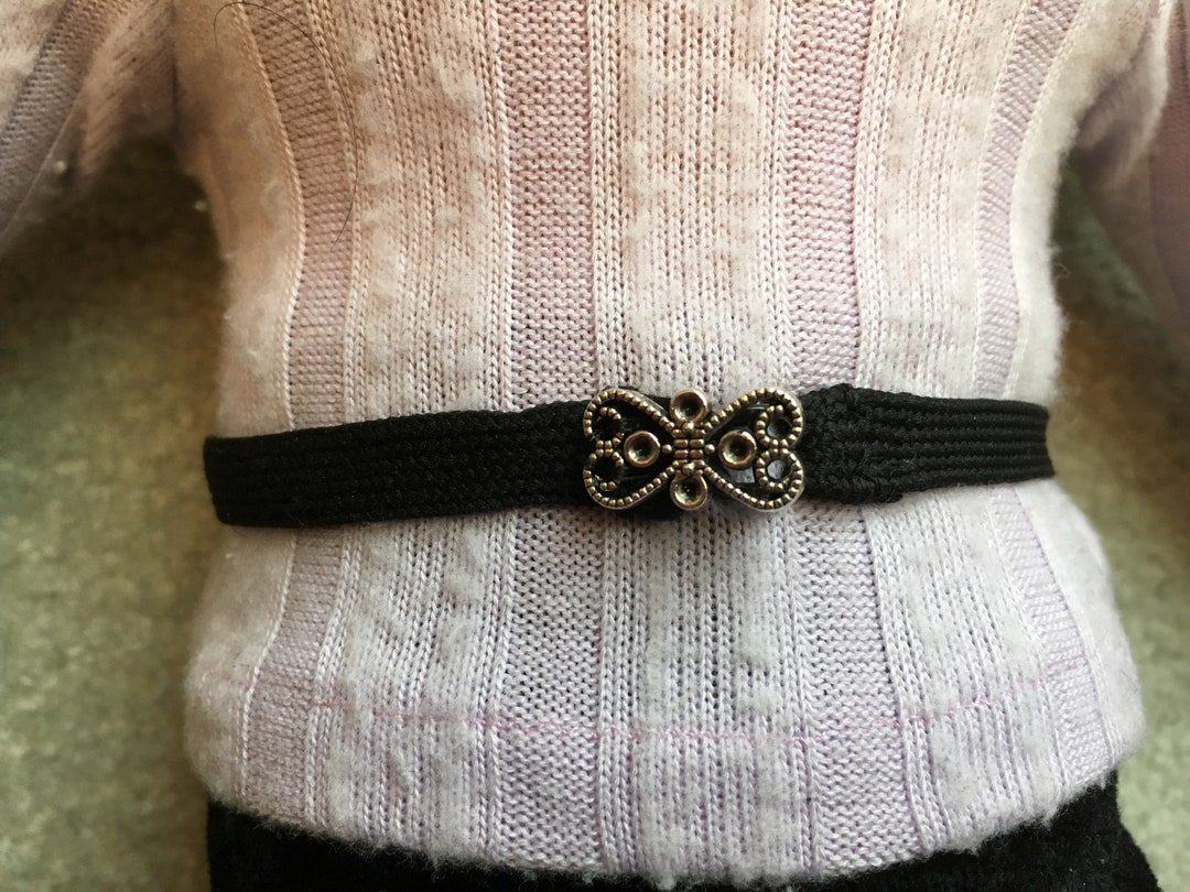 Fancy Black and Silver Doll Belt for American Girl or Other 18 Inch ...