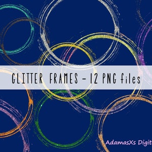 Frame Clipart, Glitter Clipart, Glitter Texture, Circle Clipart ...