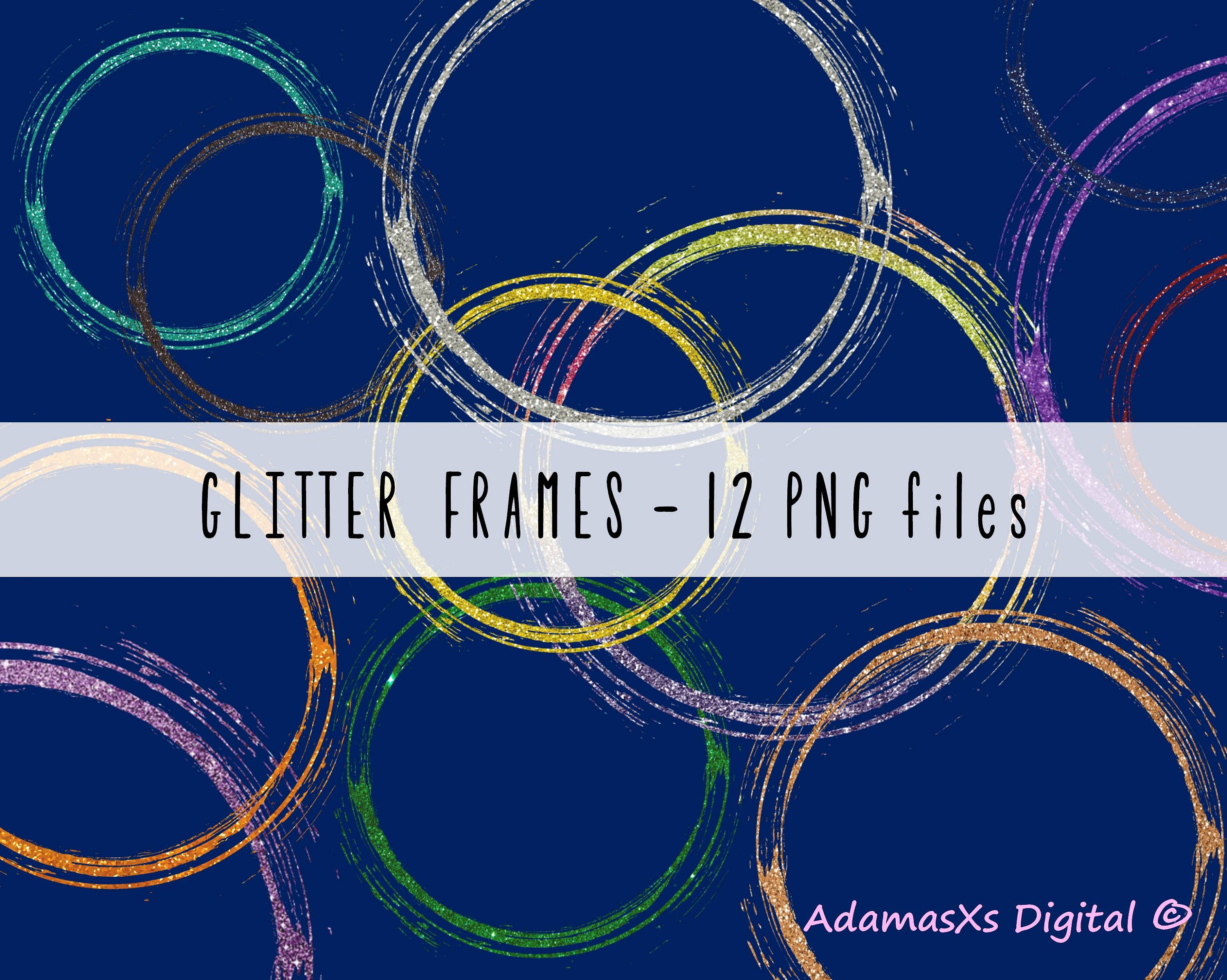 Frame Clipart Glitter Clipart Glitter Texture Circle - Etsy