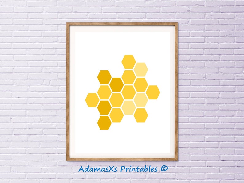 Honeycomb Print, Beehive, Honey Print, Rosh Hashanah, Honey Poster ...