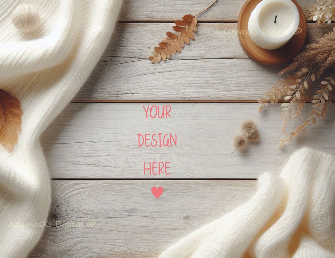 Fall Background, Soft Halloween Mockup, Thanksgiving Mock, Farmhouse ...