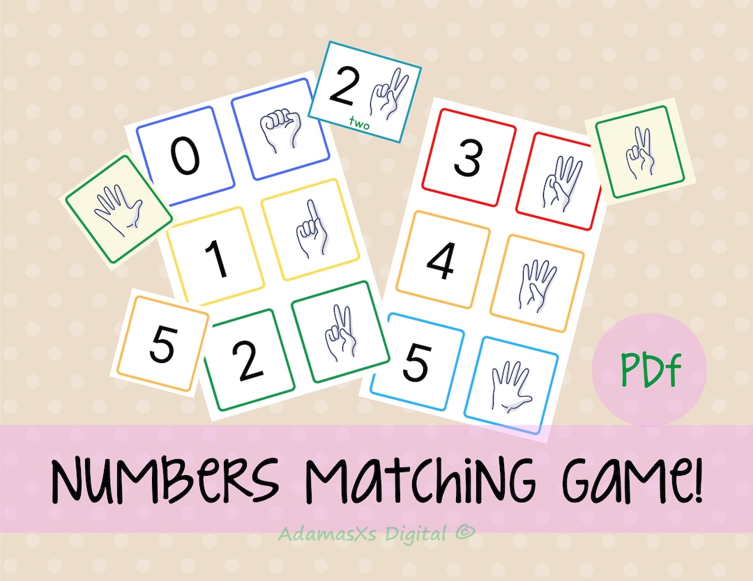 Numbers Matching Game Preschool Matching Activity Counting Activity numbers-matching-game-preschool-matching-activity-counting-activity