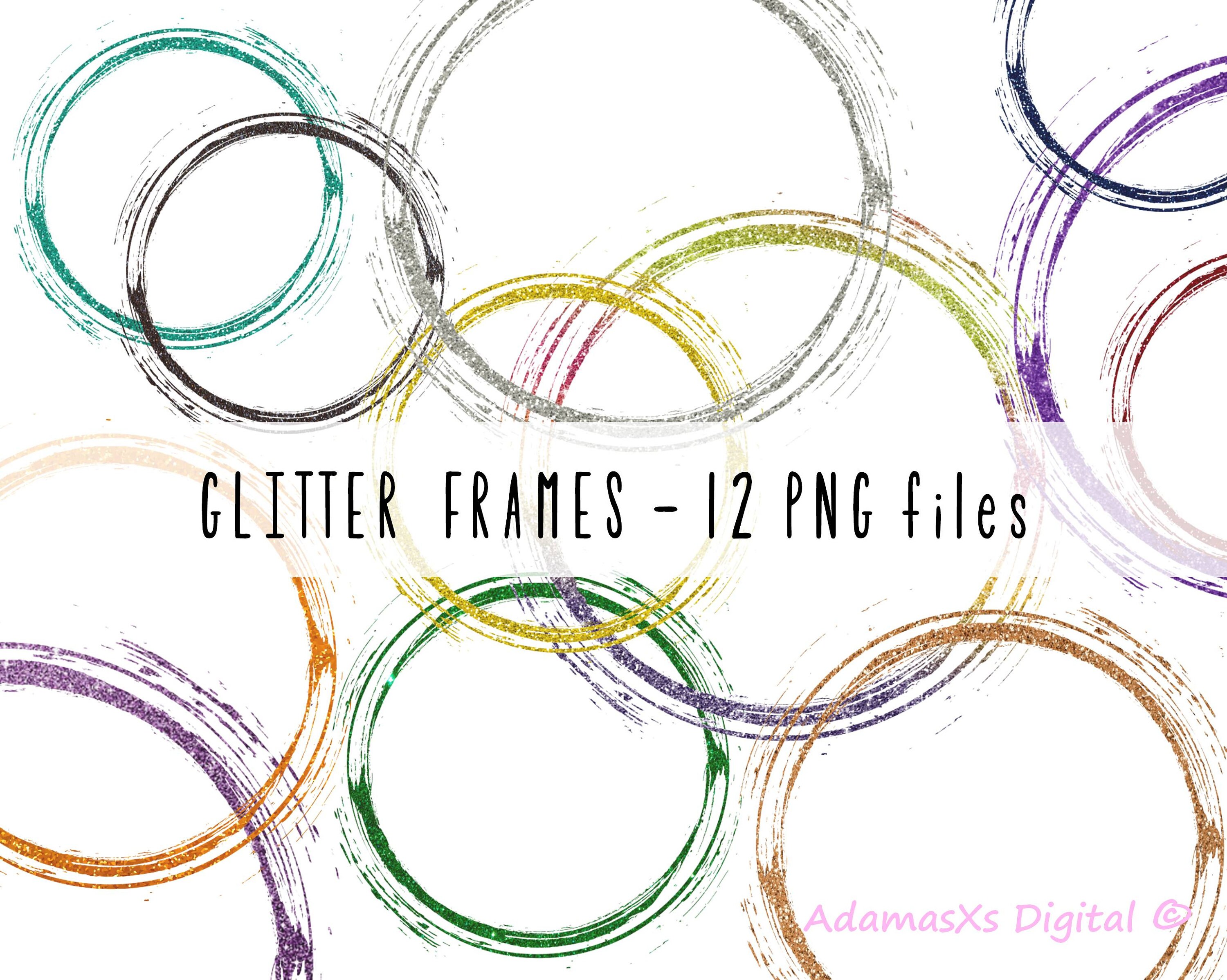 Frame Clipart Glitter Clipart Glitter Texture Circle - Etsy