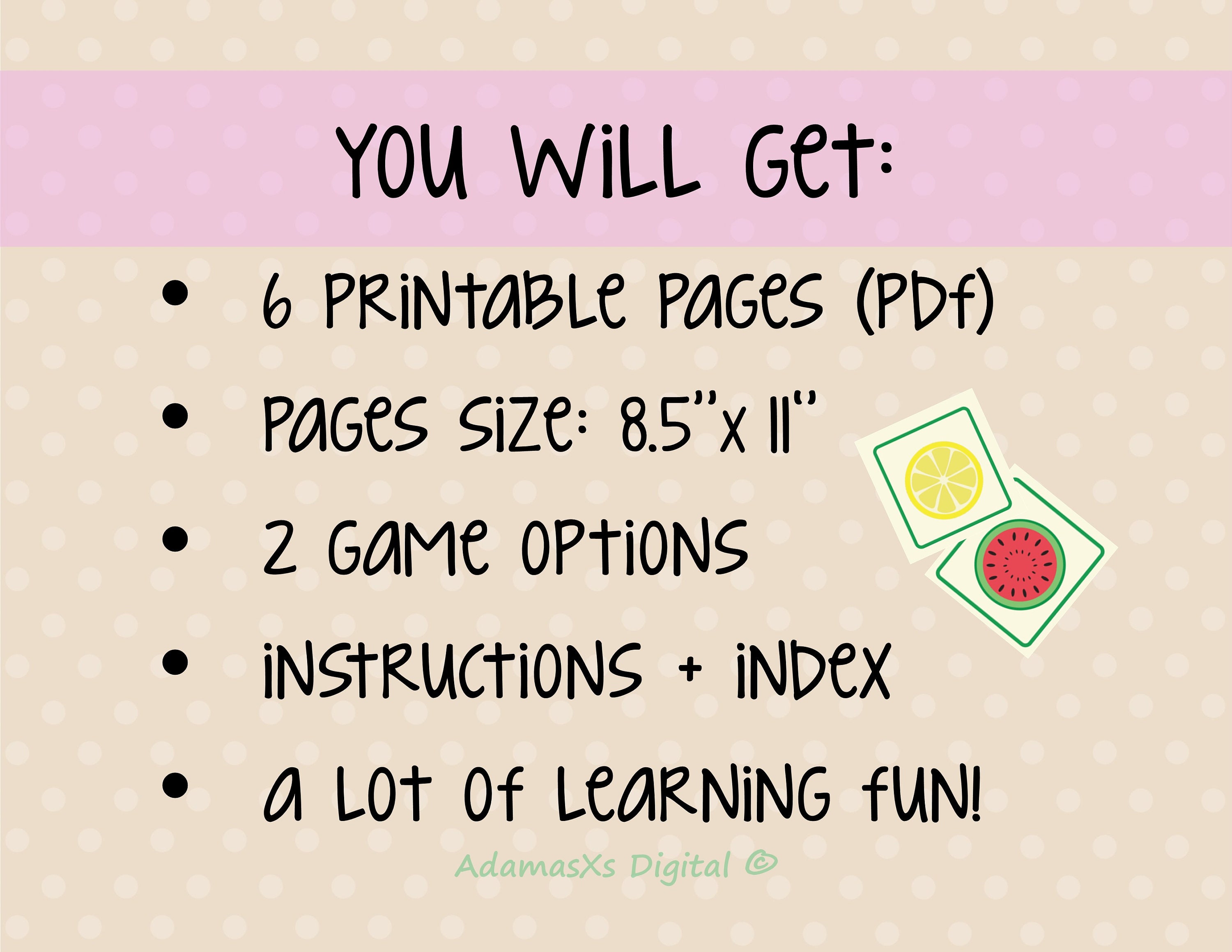 Fruit Matching Game, Fruit Slices Matching Activity, Part to Whole ...