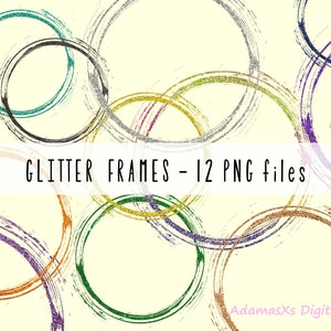 Frame Clipart, Glitter Clipart, Glitter Texture, Circle Clipart ...