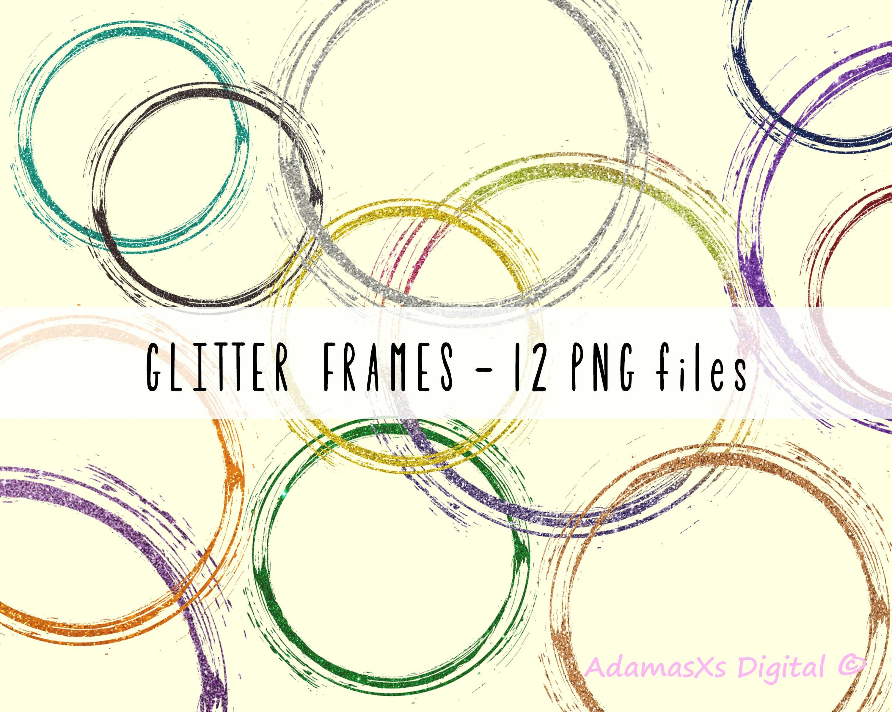 Frame Clipart Glitter Clipart Glitter Texture Circle - Etsy