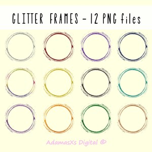 Frame Clipart, Glitter Clipart, Glitter Texture, Circle Clipart ...
