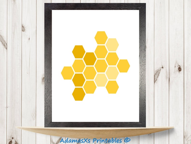 Honeycomb Print, Beehive, Honey Print, Rosh Hashanah, Honey Poster ...