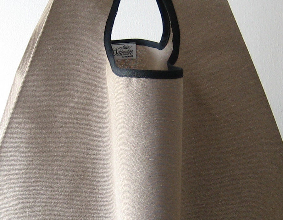 Unisex Tote Bag Handmade / Cotton Lunch Bag Taupe Color / Lunch Bag for ...