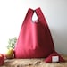 Market Bag Red Made in Strong Cotton / Reusable Shopping Bag / Tote Bag ...