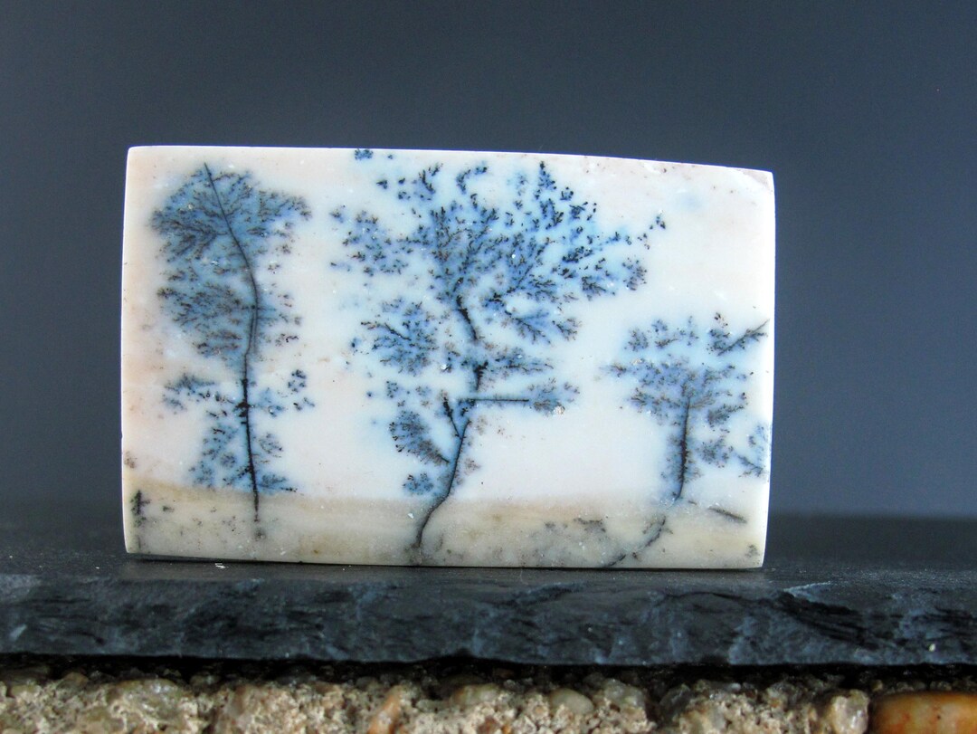 XL Rectangular Merlinite Dendritic Opal Stone Cabochon S10096 - Etsy