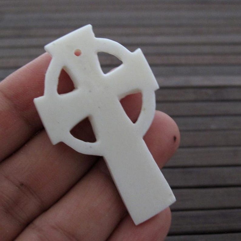 Carved Bone Cross, Religious Symbol. Cross Pendant, Jewelry Making ...