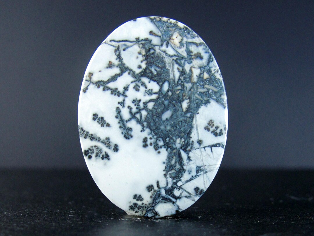 Oval Merlinite Dendritic Opal Stone Cabochon S10067 - Etsy