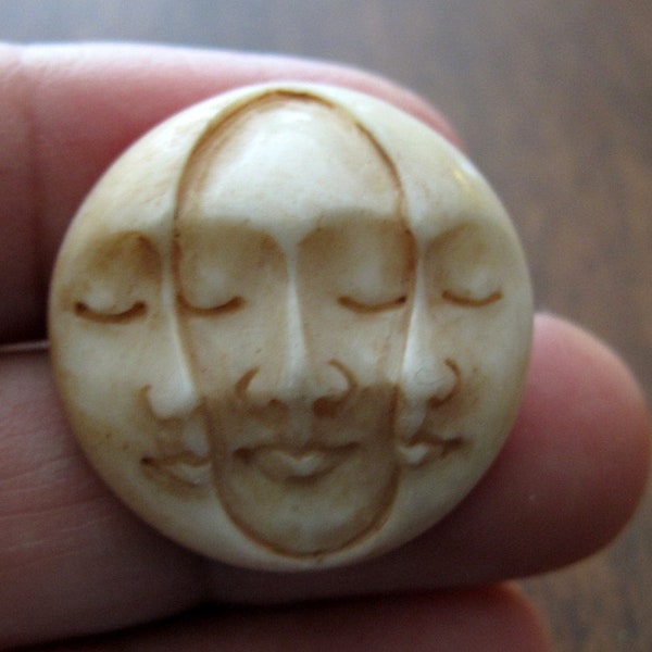 Carved Moon Face - Etsy