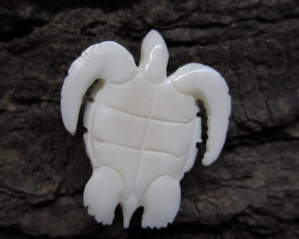 Adorable Baby Turtle, Side Drilled , Natural Component, Jewelry Making ...