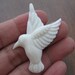 SALE Gorgeous Hand Carved Flying Dove, Flat Backed Buffalo Bone Carving ...