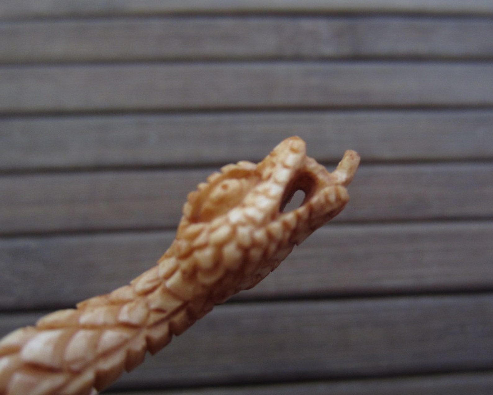 Amazing Detail Carved Snake, Antique Look, Buffalo Bone Carving ...