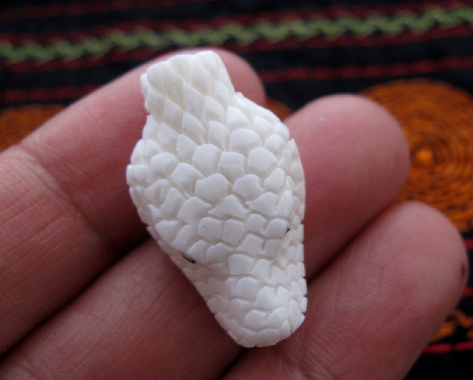 Amazing Detail Carved Snake Head Pendant Serpent Side - Etsy