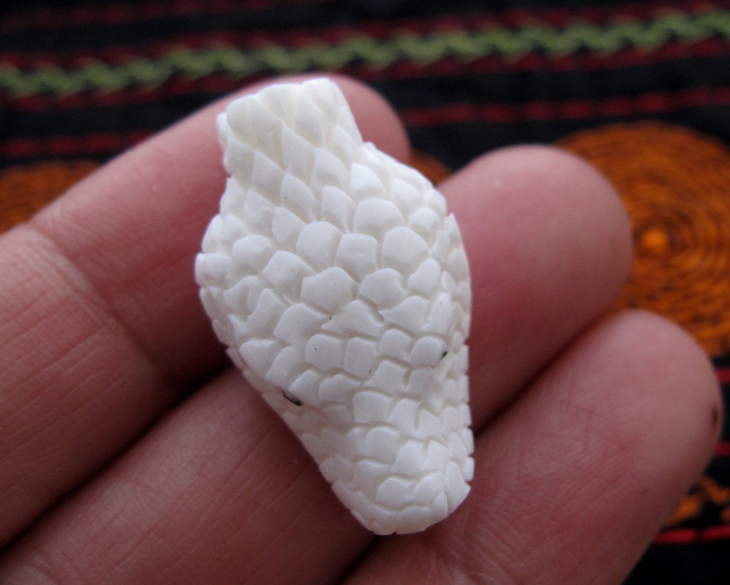 Amazing Detail Carved Snake Head Pendant Serpent Side - Etsy