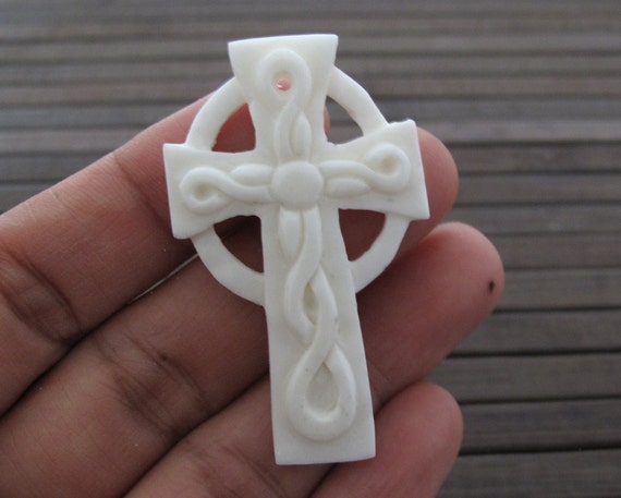 Carved Bone Cross Religious Symbol. Cross Pendant Jewelry | Etsy