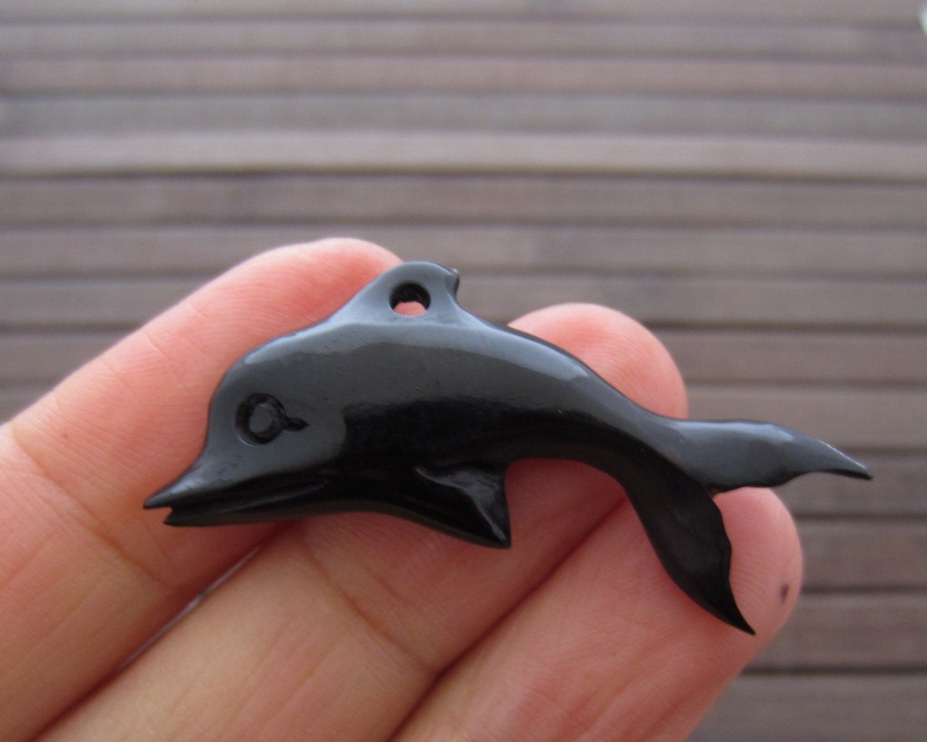 Intricate Carved Dolphin Horn Carving Jewelry Making - Etsy