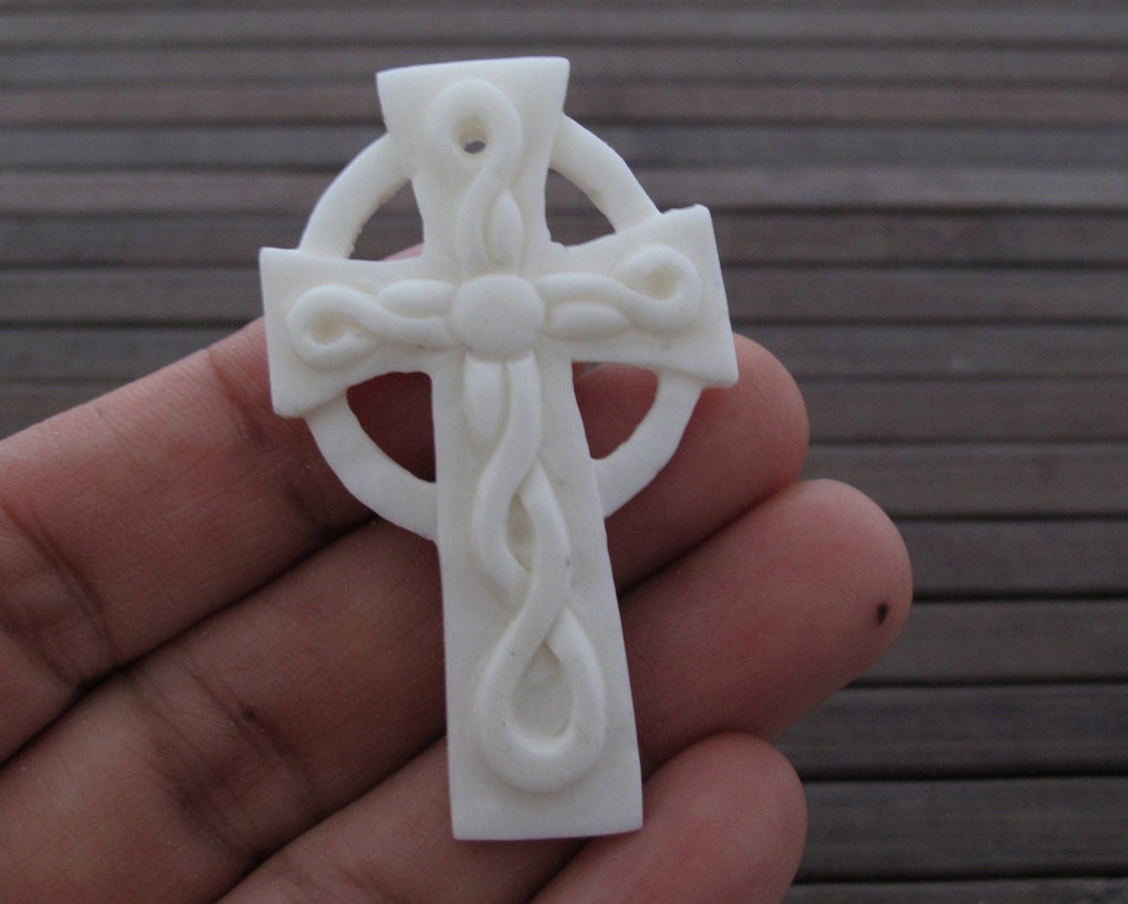 Carved Bone Cross Religious Symbol. Cross Pendant Jewelry | Etsy