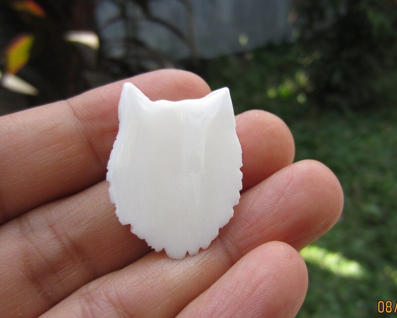 Deep Relief Hand Carved Buffalo Bone Carved Wolf Jewelry | Etsy
