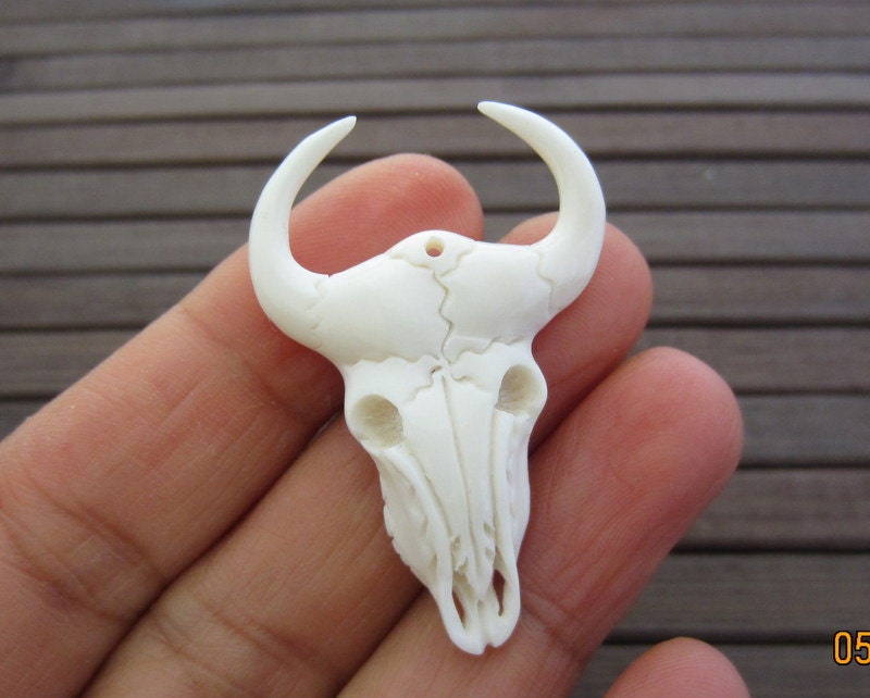 Hand Carved Bison Head Drill Buffalo Bone Carving Jewelry | Etsy