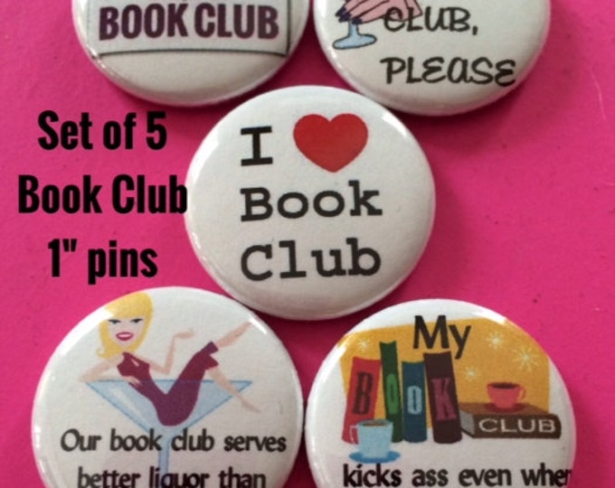 Book Club Pins and Magnets - Etsy