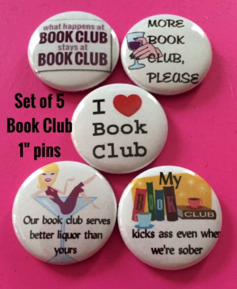 Book Club Pins and magnets | Etsy