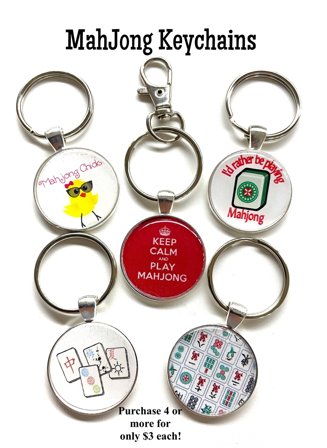 Mah Jong Keychains, Mahjongg Gift, Mahjongg Keychain, Mah Jongg, - Etsy