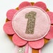 First Birthday Rosette Pin, Personalized Felt Badge, Age Birthday Party ...