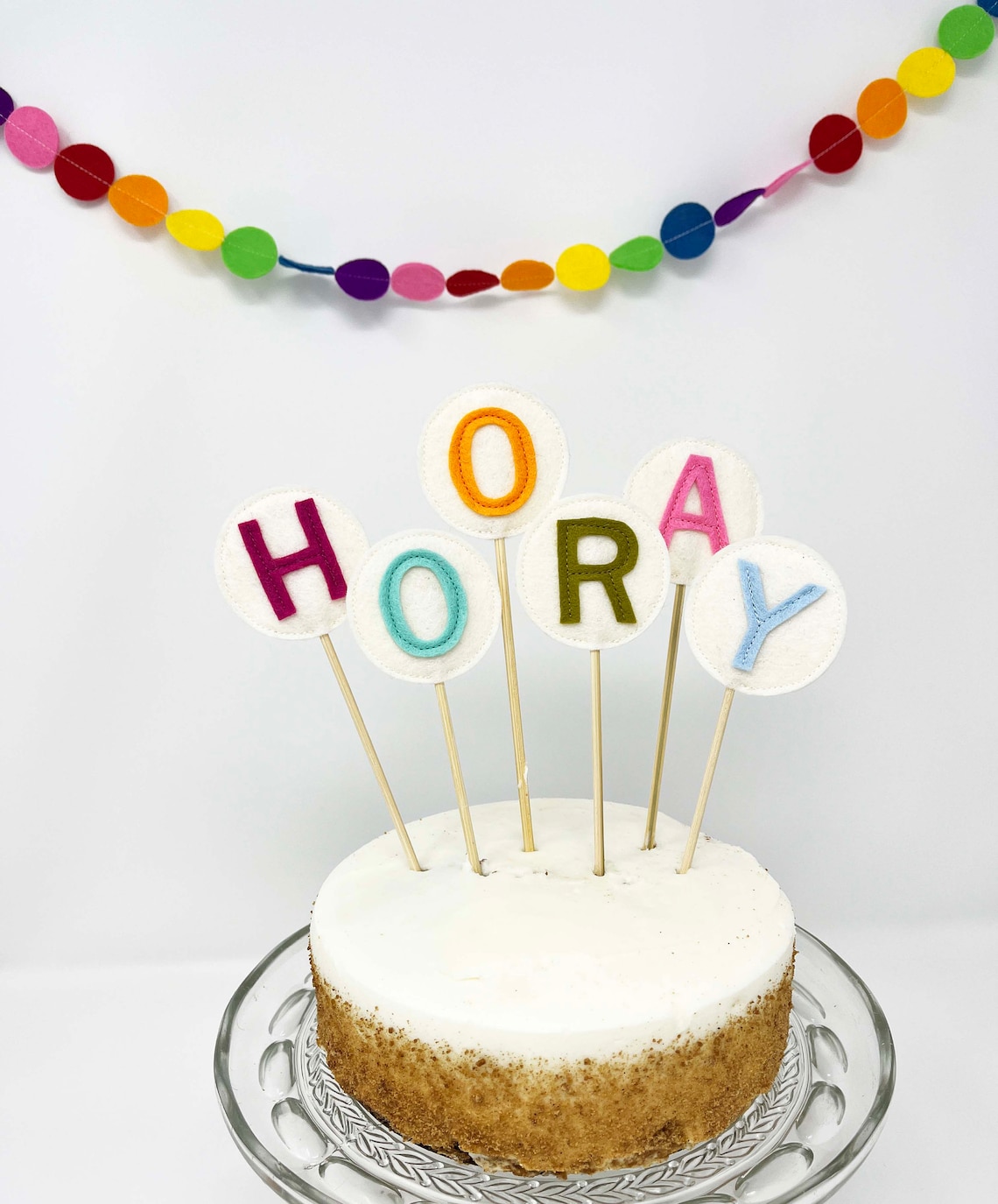 Custom Letter Birthday Decorations / Cake Name Sign / Felt - Etsy