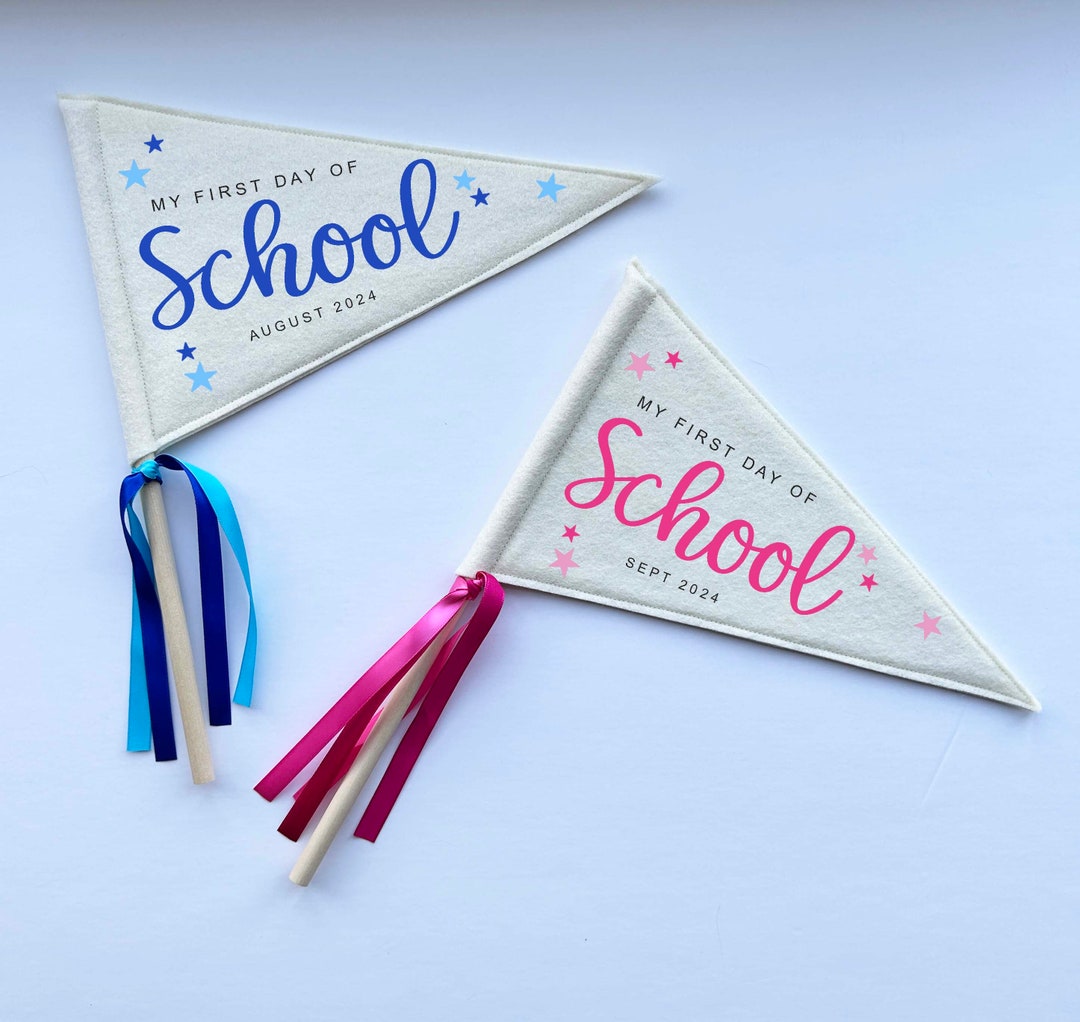 First Day of School Photo Prop - School First Day Pennant Flag ...