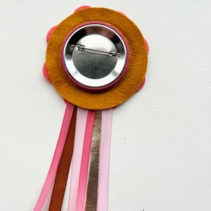 First Birthday Rosette Pin, Personalized Felt Badge, Age Birthday Party ...