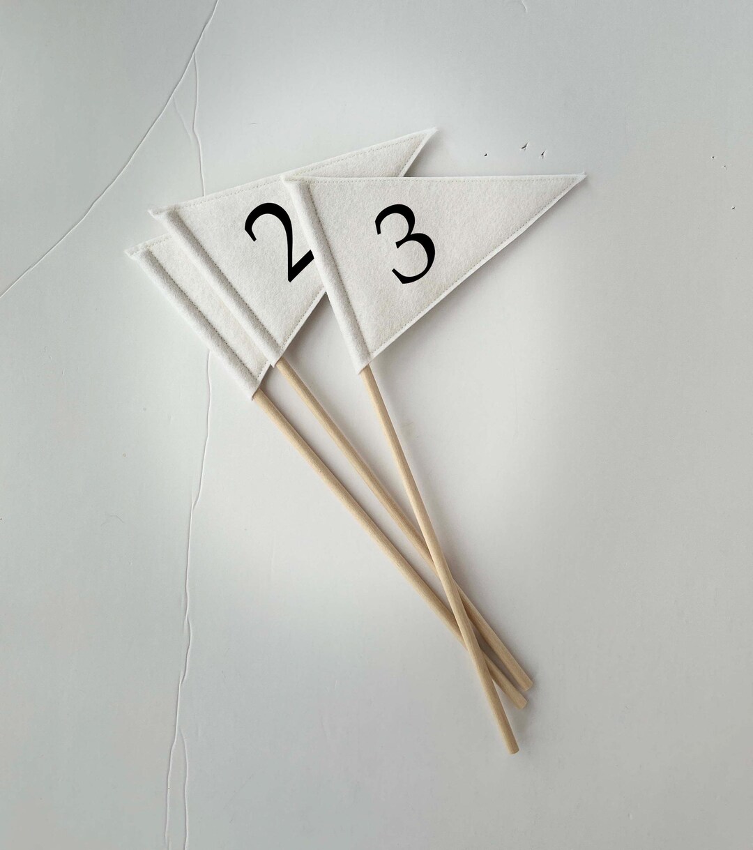 Felt Flag Table Numbers: Rustic Wedding Centerpiece Decor - Etsy