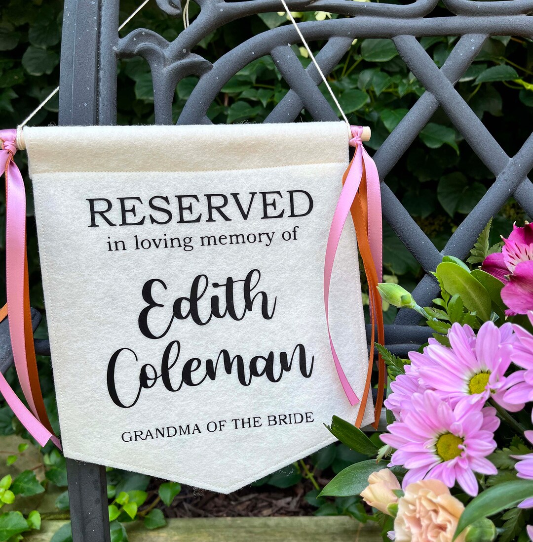 Personalized Memorial Chair Sign - Reserved Seat in Loving Memory ...