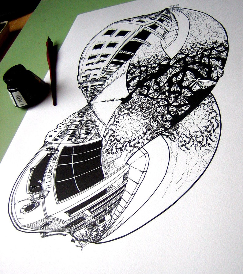 Carpet Moebius - 13" X 19" Architectural Art Print - Etsy