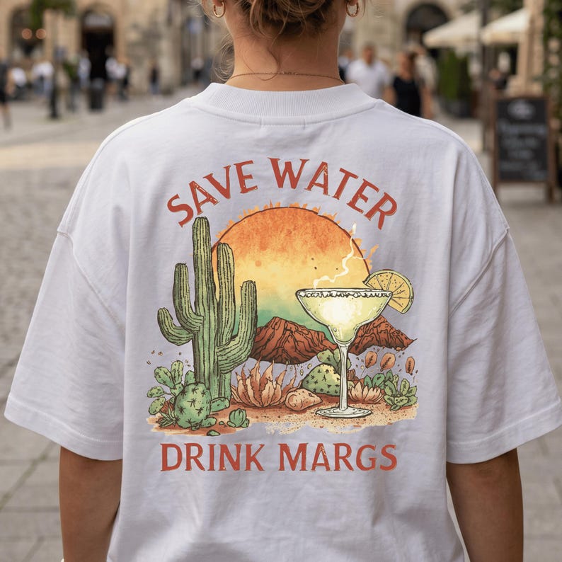 Save Water Drink Margs PNG, Margarita Sublimation Design, Funny Cactus ...