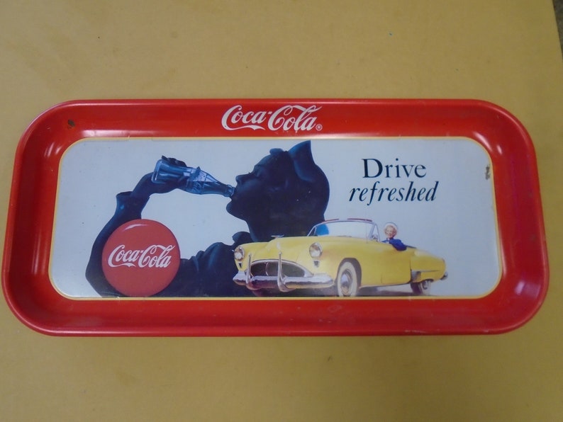 1990 Coca-cola drive Refreshed Metal Tray - Etsy
