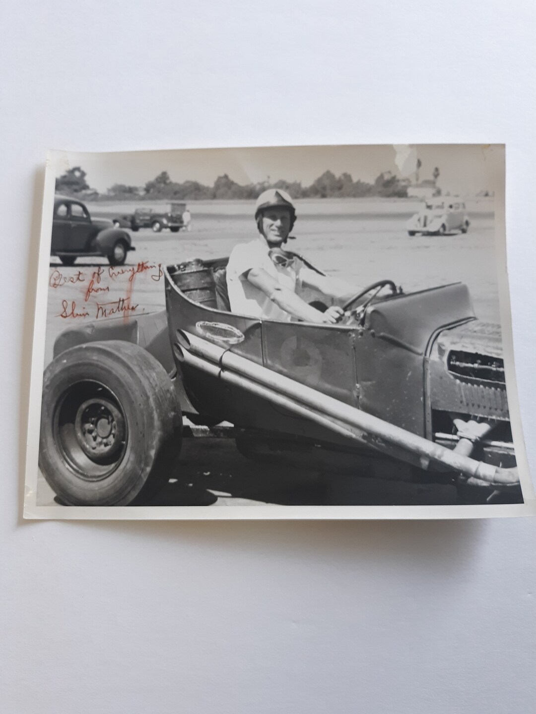 Vintage 1940's SLIM MATHIS Hot Rod/dirt Track Racing Photo, SIGNED - Etsy