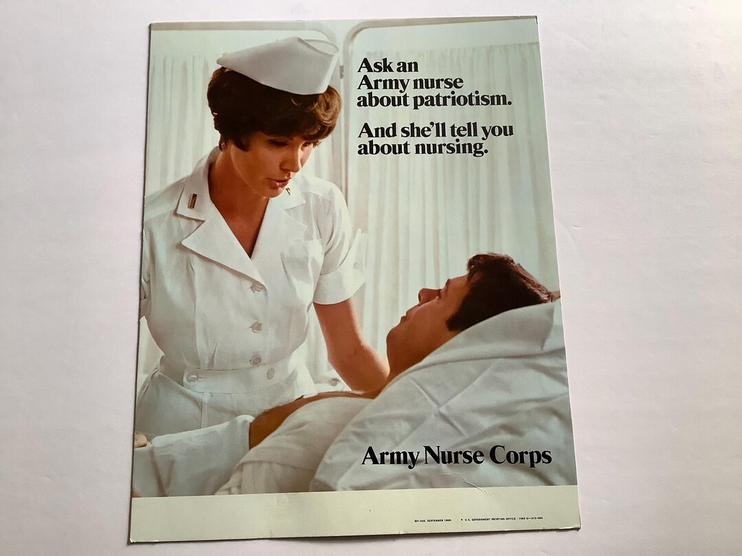 1968 U.s.army army Nurse Corps Poster/recruiting Poster, ask an Army ...