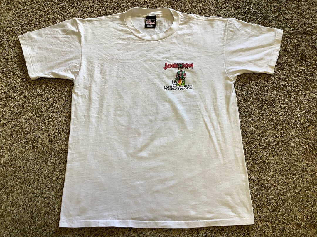 1993 BIG JOHNSON FLYS youll Get More Nibbles When.. Tee Shirt, Size ...
