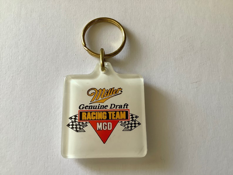 Vintage Miller Genuine Draft RACING TEAM MGD Keychain, Double Sided - Etsy
