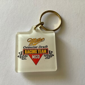 Vintage Miller Genuine Draft RACING TEAM MGD Keychain, Double Sided - Etsy