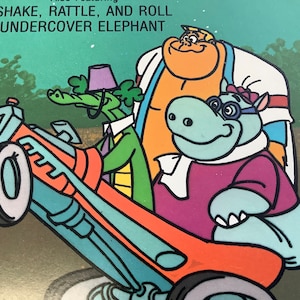 1977 Hanna-barbera heyyy, ITS THE KING Cartoon Display Card, 3 Cartoons ...