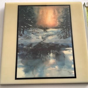 1992 Milton Lewis SUNDOWN TRAIL Art Tile - Etsy