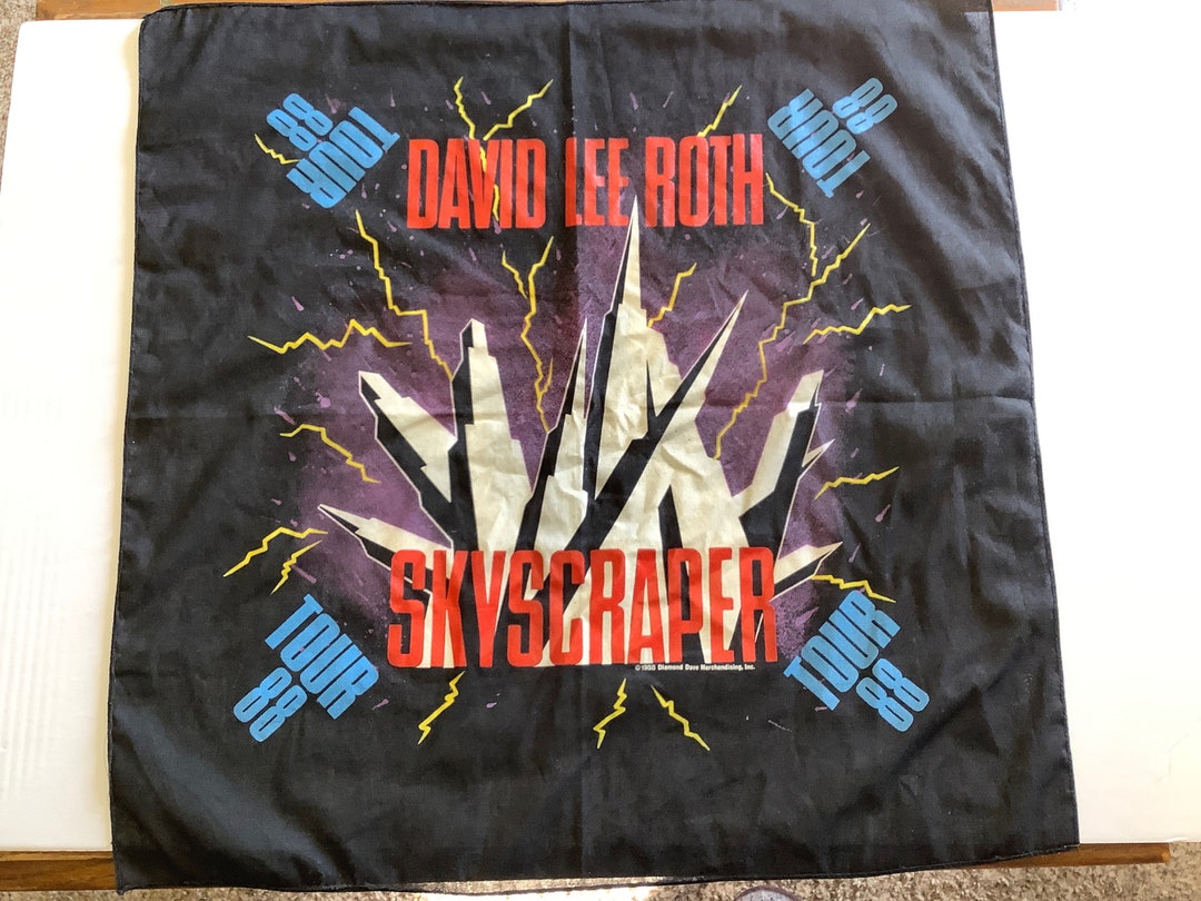 Original 1988 David Lee Roth “SKYSCRAPER TOUR 88” Tour Bandanna - Etsy