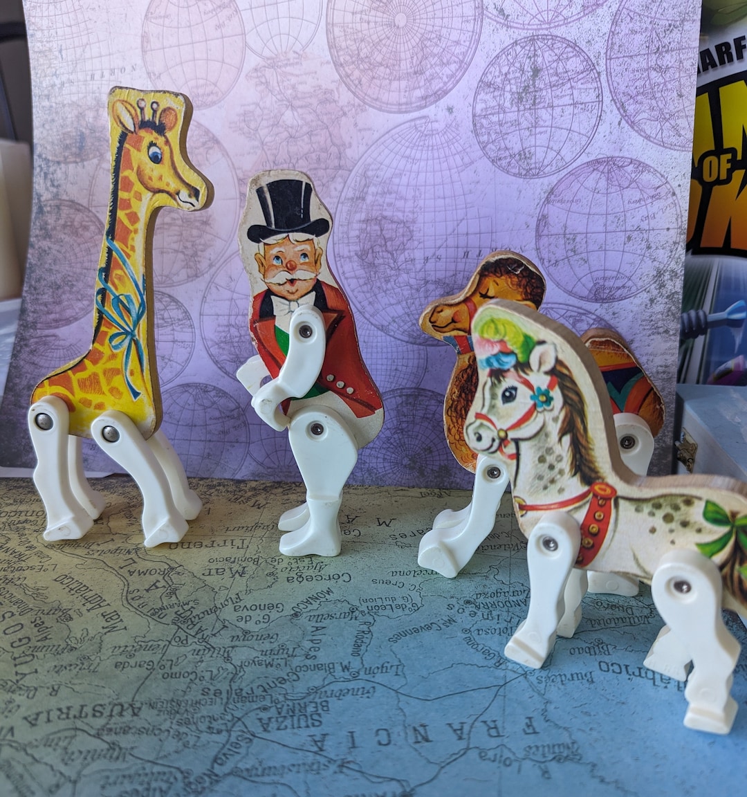Vintage Plastic Circus People Set, Greatest Showman Ring Master, 1950's ...