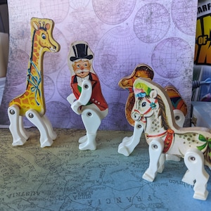 Vintage Plastic Circus People Set, Greatest Showman Ring Master, 1950's ...